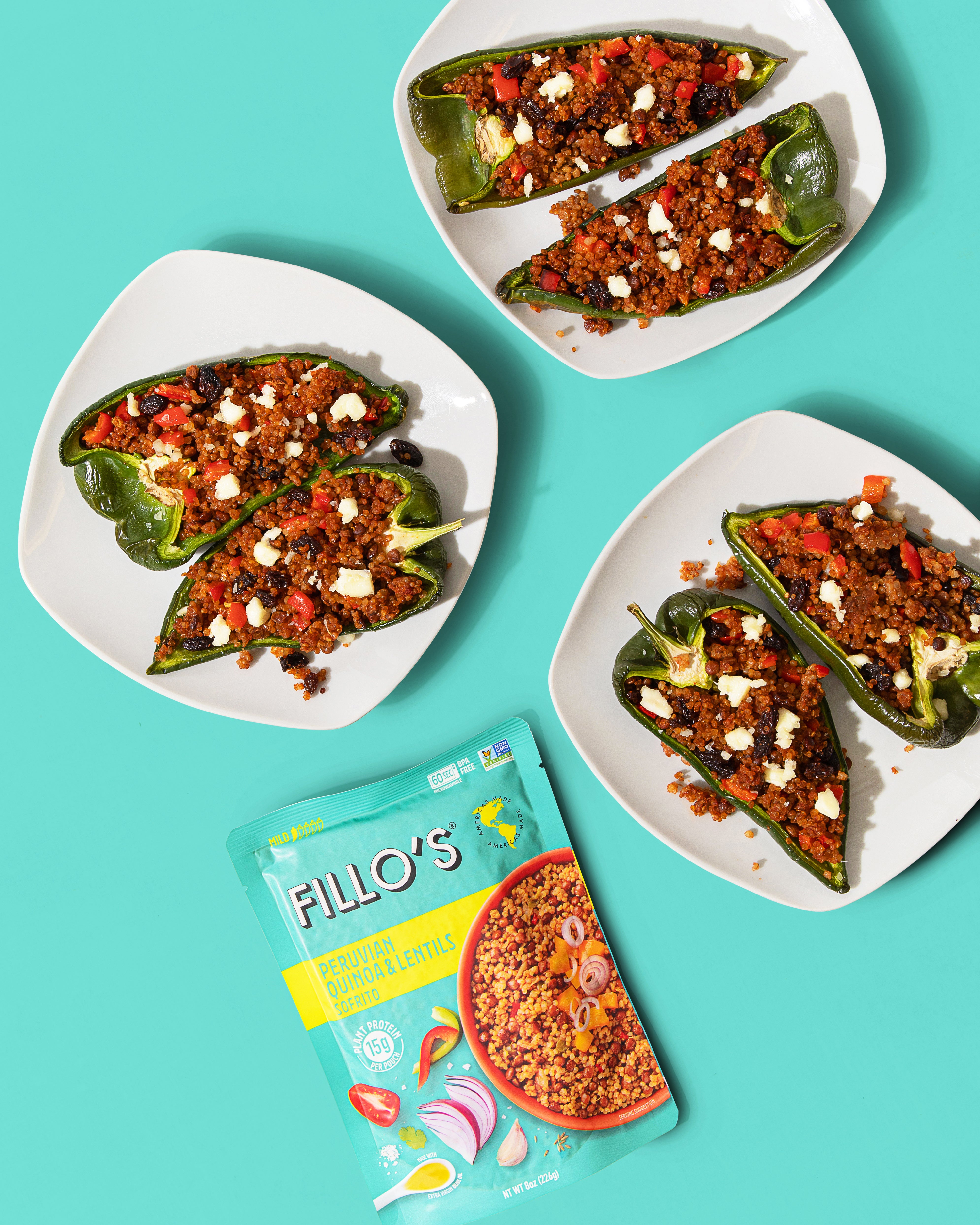 Quinoa & Lentils Stuffed Poblano Peppers – FILLO'S